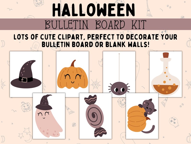 Halloween Bulletin Board Kit, Spooky Season, Boo Crew, Holiday ...