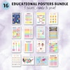 Boho English Posters Bundle Bulletin Board Parts of Speech Pastel Boho ...