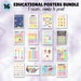 Boho English Posters Bundle Bulletin Board Parts of Speech Pastel Boho ...