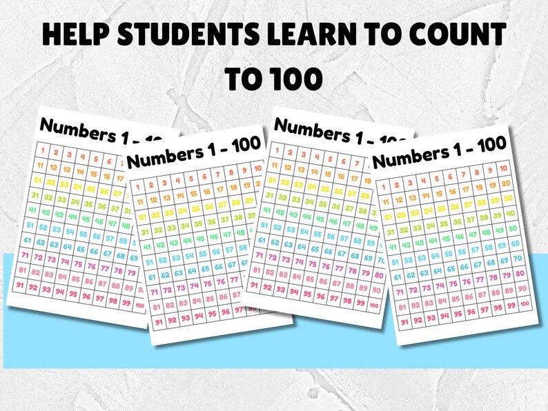 Numbers Chart 1 to 100 | Count to 100 | Maths Chart | Maths Printable ...