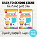 Colorful First Day of School Sign, Last Day of School Sign, Back to ...
