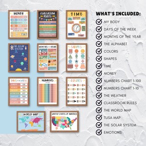 Boho Educational Posters Bundle | Days of the Week | Months of the Year ...