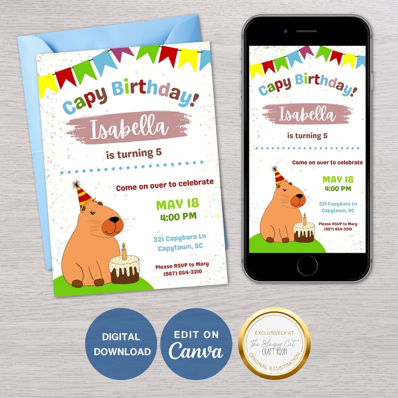 Fiesta capibara - Etsy México