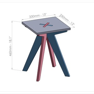 CROSS Stool | Decor Side Table | Wooden Stool | Wood Plant Sool ...