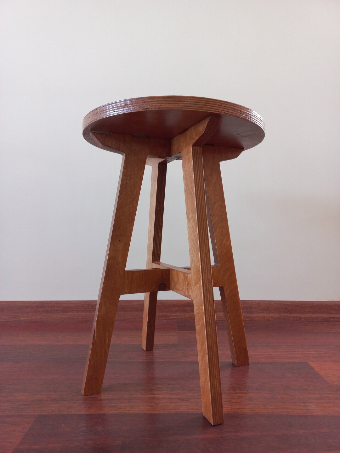 Ottoman Stool Decor Side Table Wooden Stool Wood Plant - Etsy