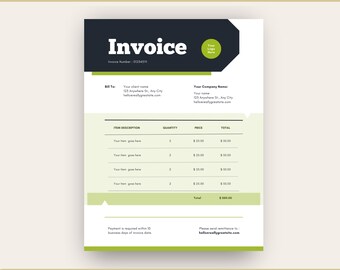 Canva Invoice Template,small Business,canva Template,business Template ...