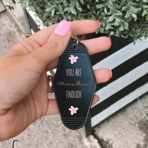 You Are More Than Enough UV DTF Sticker for Retro Motel Keychain Ready ...