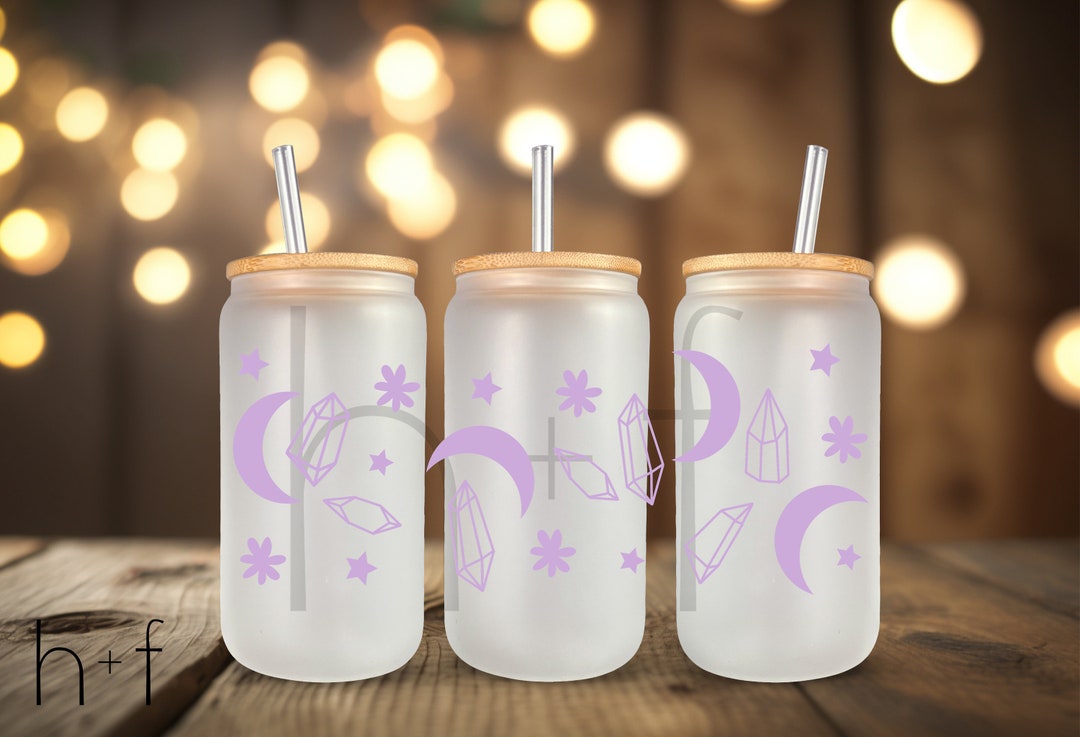 Crystal Moon UV DTF 16 Oz Cup Wrap for Libbey Glass, Ready to Ship B77 ...