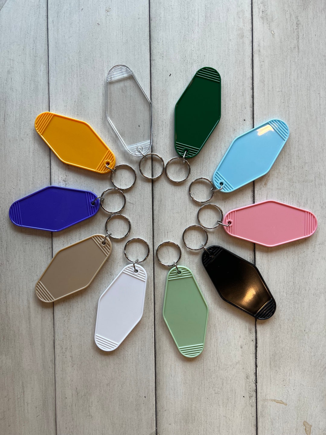 Retro Motel/hotel Keychain Blanks, 3.5 Inch X 1.95 Perfect for UV DTF ...