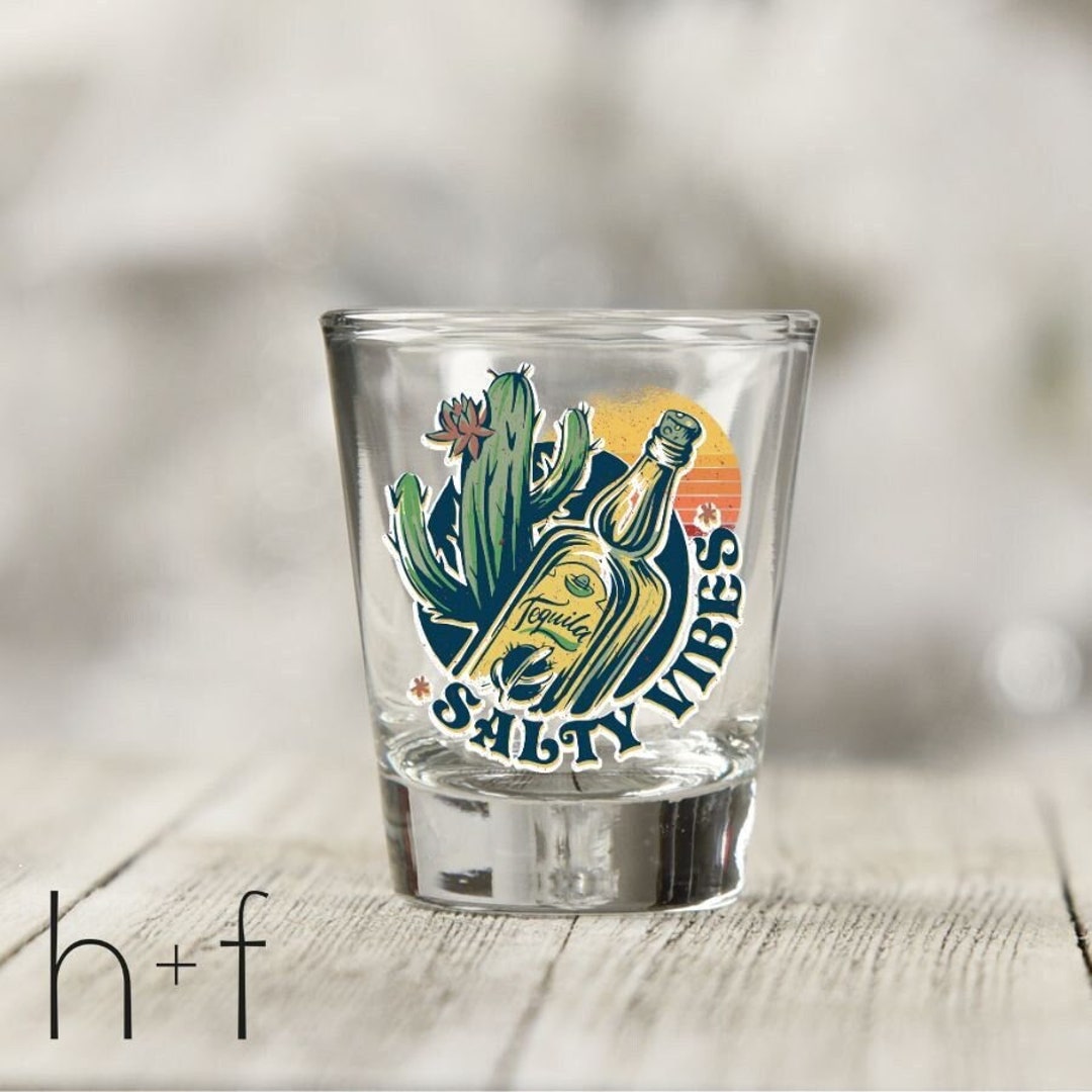 Salty Vibes UV DTF Sticker for Shot Glasses and More! Ready to Apply ...