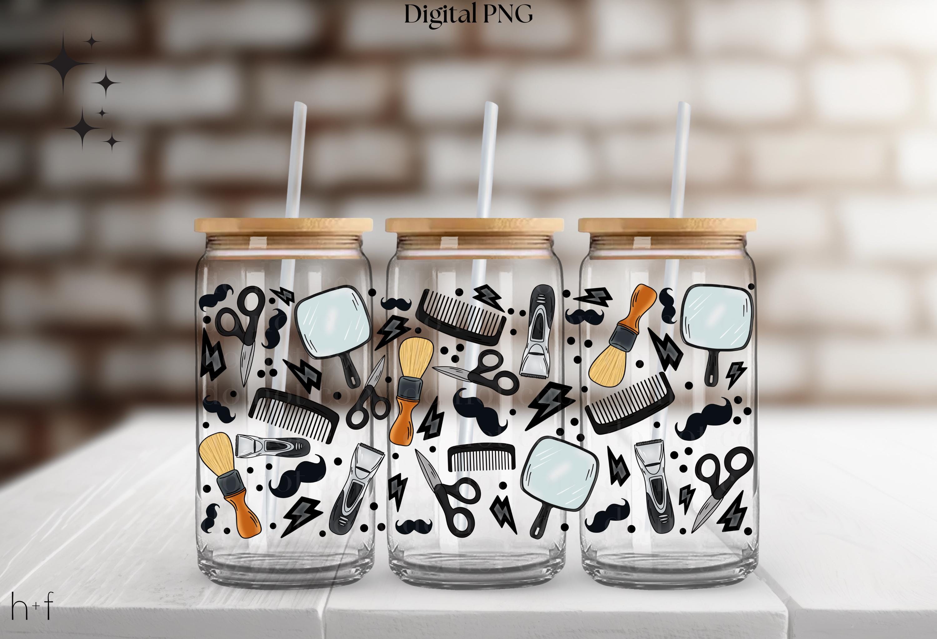 DIGITAL Barber Cup Wrap PNG File: 16 Oz Design for UVDTF Printing - Etsy