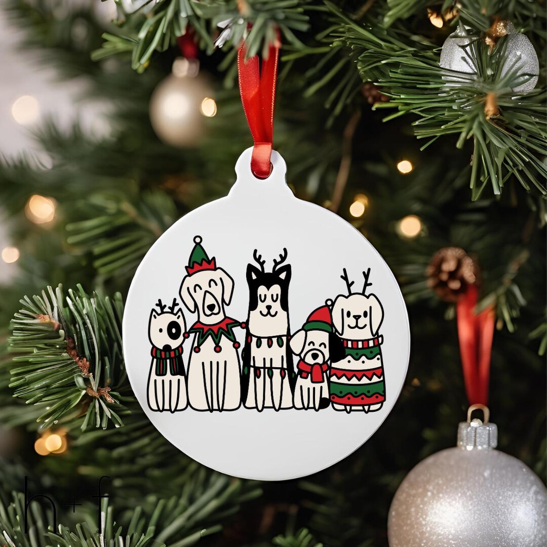 Merry Dogmas UV DTF Sticker for Christmas Ornaments and More - Ready to ...