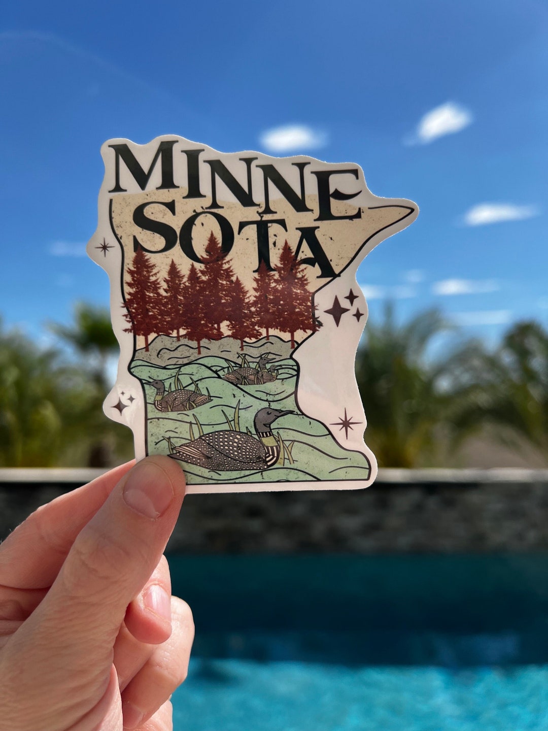 Minnesota Vinyl Sticker for Water Bottles, Laptops, and More! - Etsy