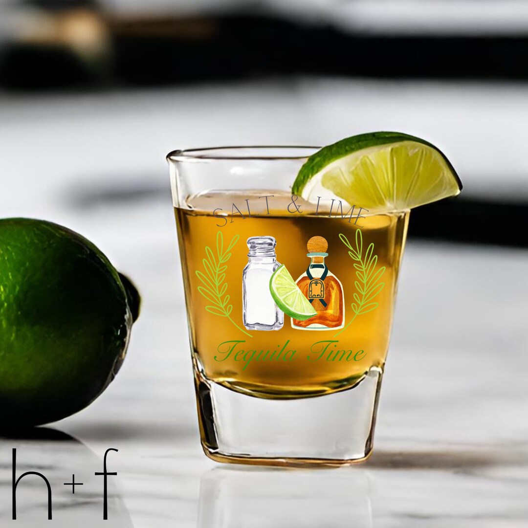 Salt Lime Tequila Time UV DTF Sticker for Shot Glasses and More! Ready ...