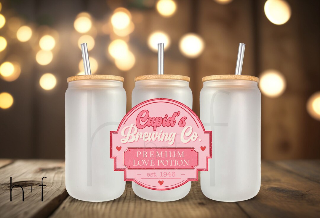 Cupid's Brewing UV DTF Transfer for Glass Cans, Water Bottles, and More ...