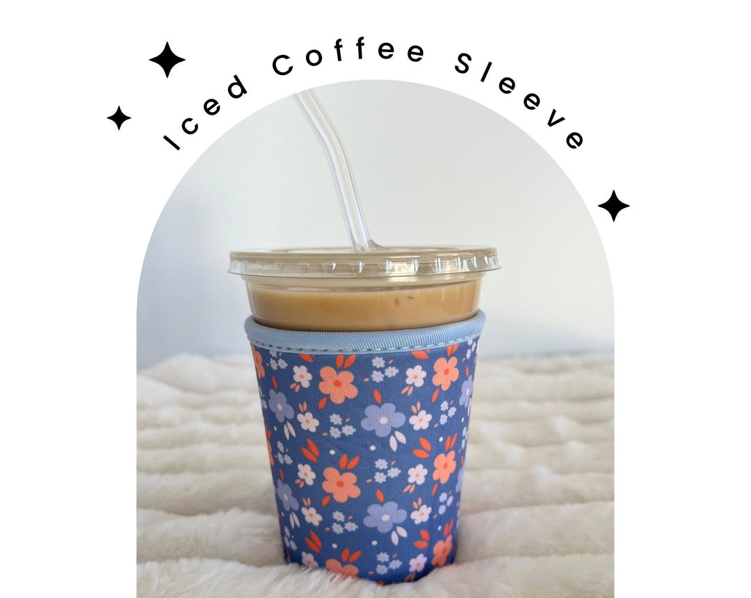 Spring Flowers Neoprene Iced Coffee Sleeve (16-18 Oz) - Etsy