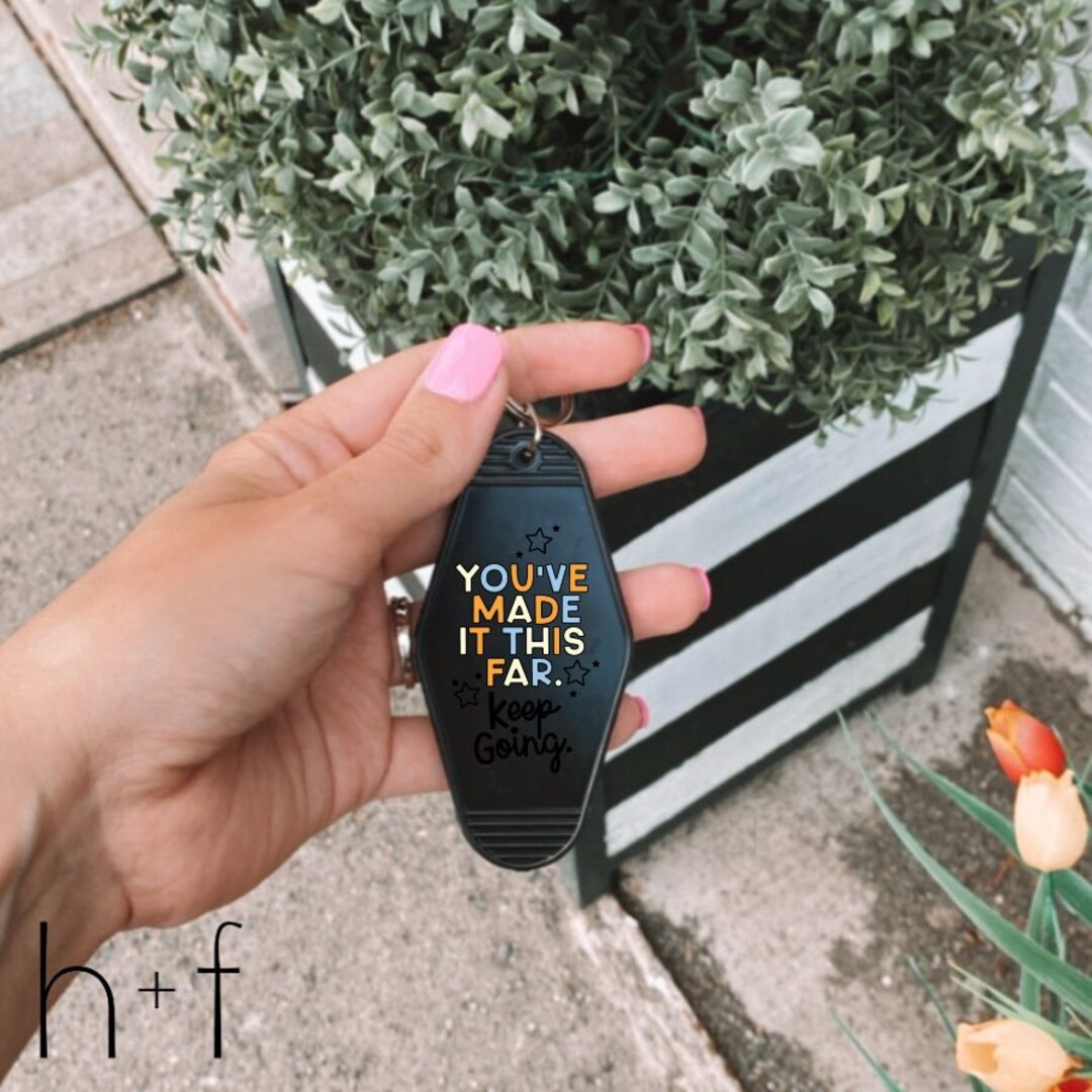 Keep Going UV DTF Sticker for Retro Motel Keychain- Ready to Apply- No ...