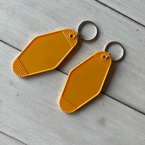 Retro Motel/hotel Keychain Blanks, 3.5 Inch X 1.95 Perfect for UV DTF ...