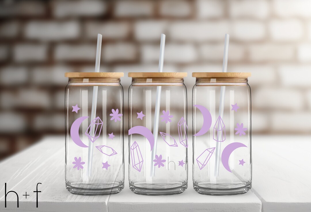 Crystal Moon UV DTF 16 Oz Cup Wrap for Libbey Glass, Ready to Ship! B77 ...