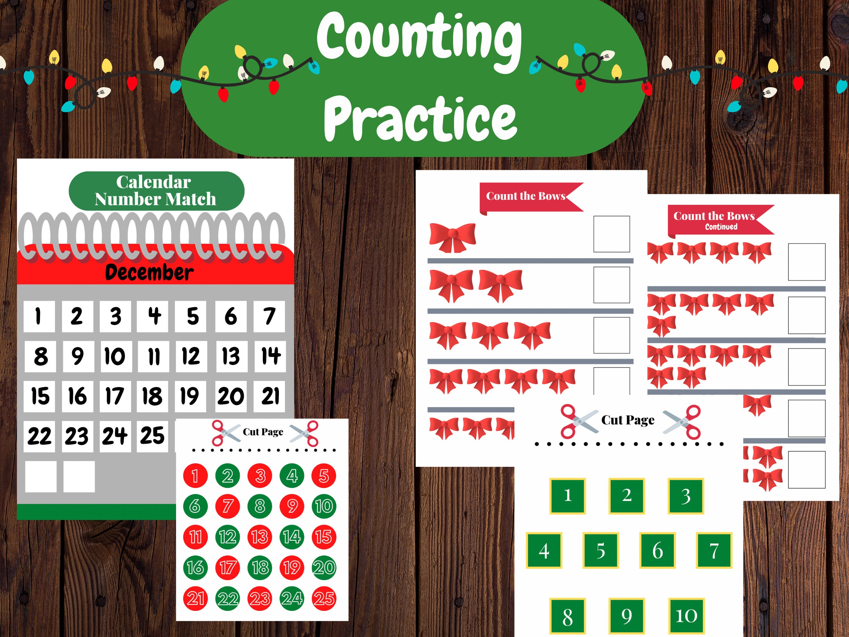 Printable Christmas Busy Book for Toddlers Learning Binder for ...