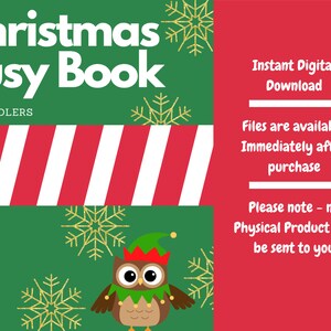 Printable Christmas Busy Book for Toddlers Learning Binder for ...
