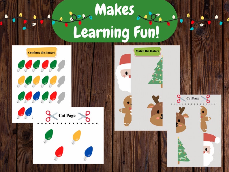 Printable Christmas Busy Book for Toddlers Learning Binder for ...