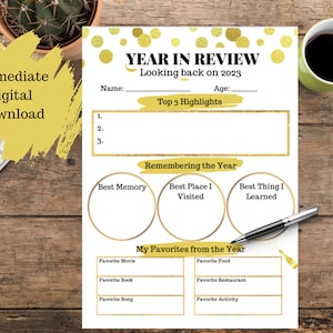 2023 Year in Review Printable Year in Review New Years Activity New ...