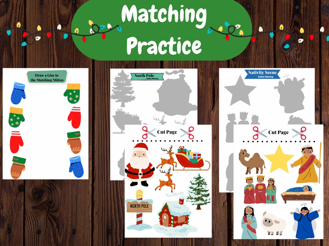 Printable Christmas Busy Book for Toddlers Learning Binder - Etsy