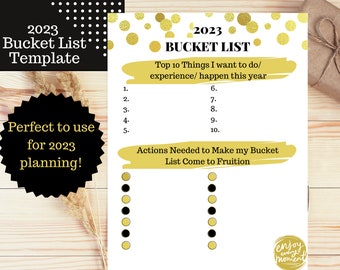 2023 Bucket List - Etsy