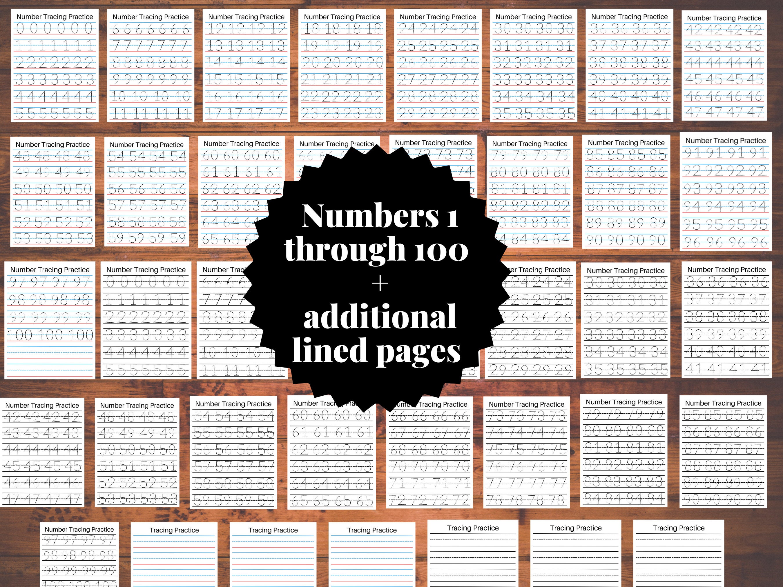 Number Tracing Number Tracing Practice Printable Number Practice ...