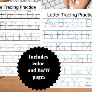 Printable Letter Tracing Bundle Alphabet Letter Tracing ABC Tracing ...