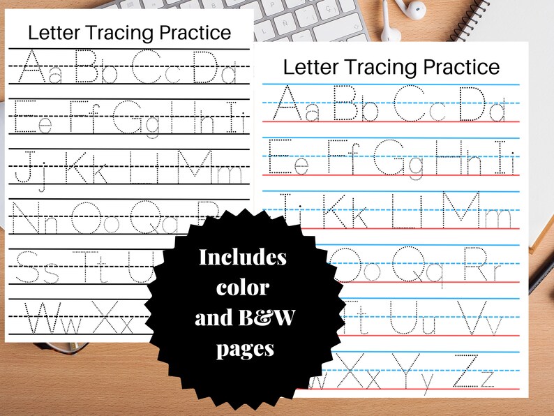 Printable Letter Tracing Bundle Alphabet Letter Tracing ABC Tracing ...