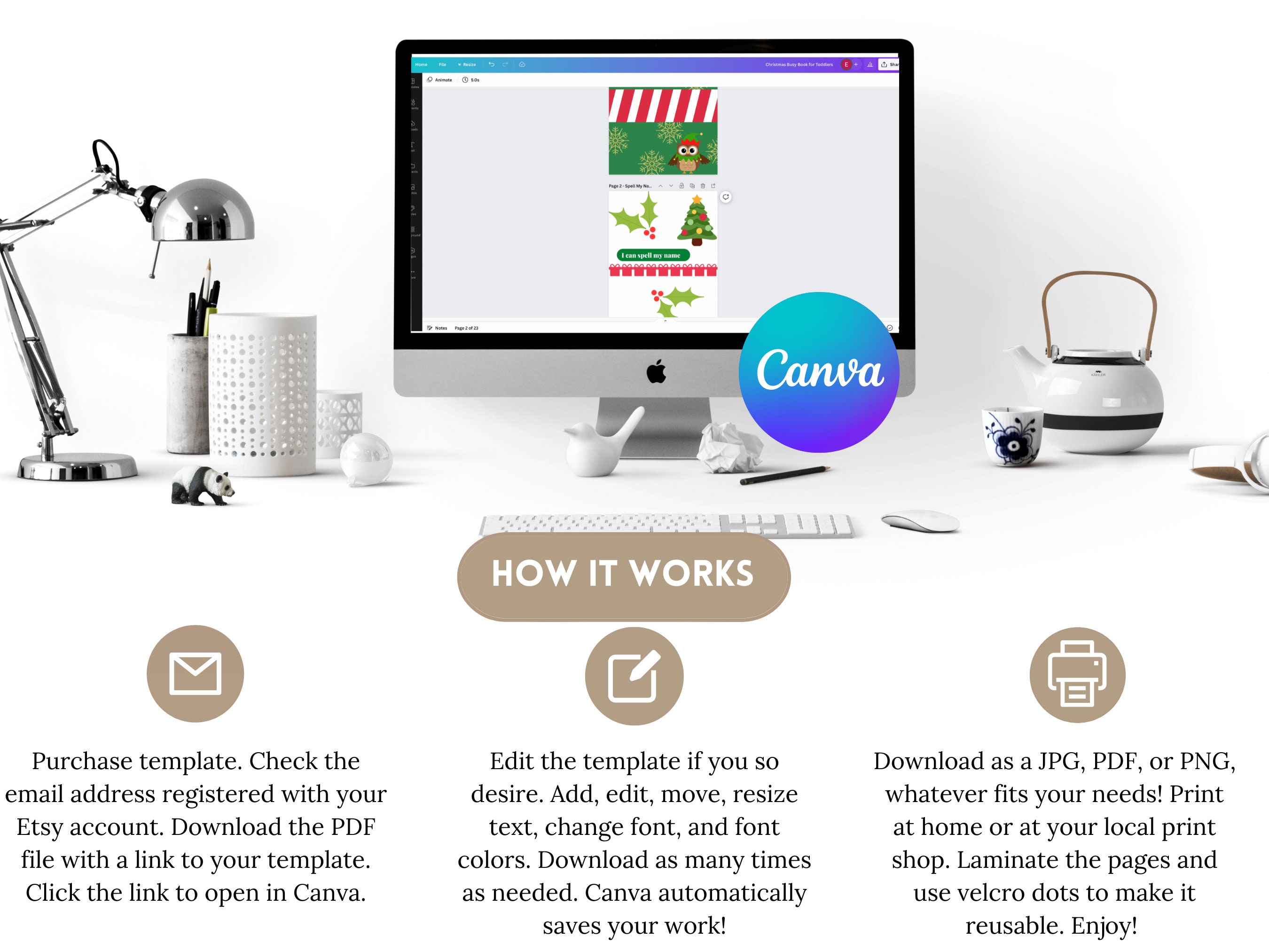 Printable Christmas Busy Book for Toddlers Learning Binder for ...