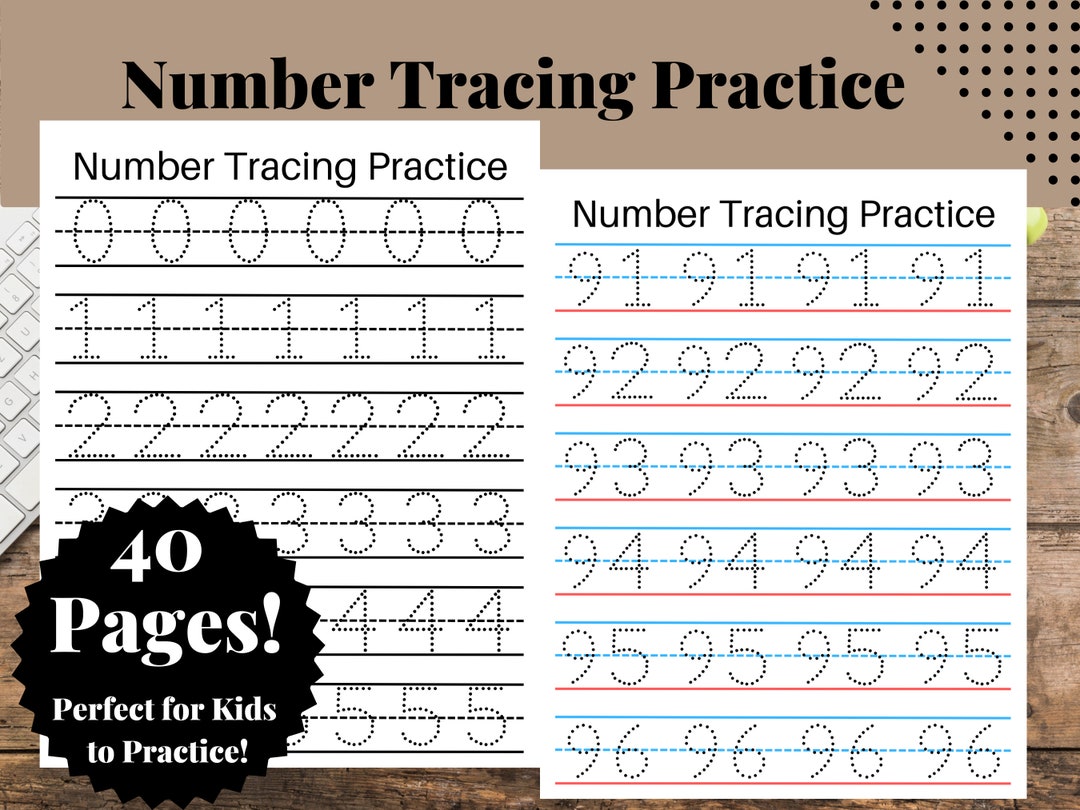 Number Tracing Number Tracing Practice Printable Number Practice ...