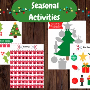 Printable Christmas Busy Book for Toddlers Learning Binder for ...