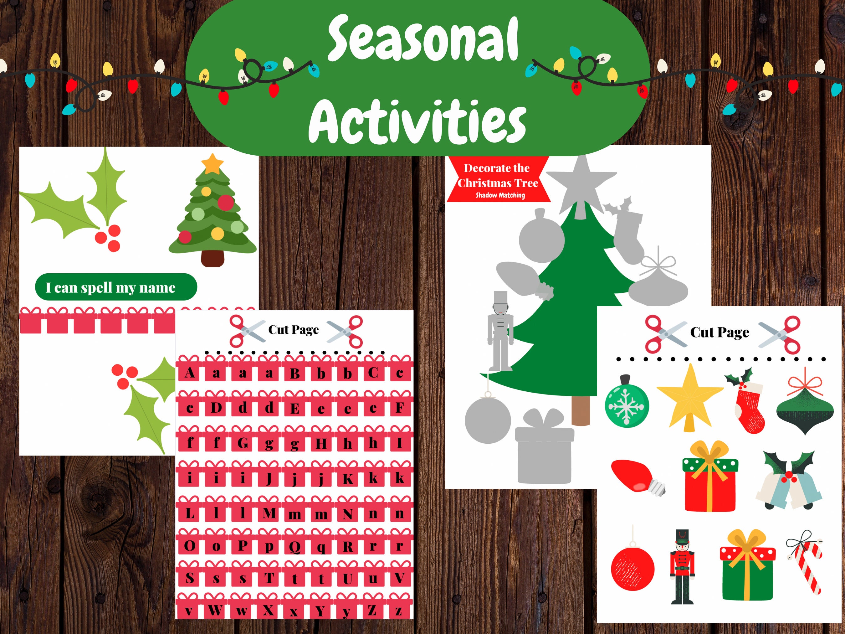 Printable Christmas Busy Book for Toddlers Learning Binder for ...