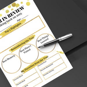2023 Year in Review Printable Year in Review New Years Activity New ...