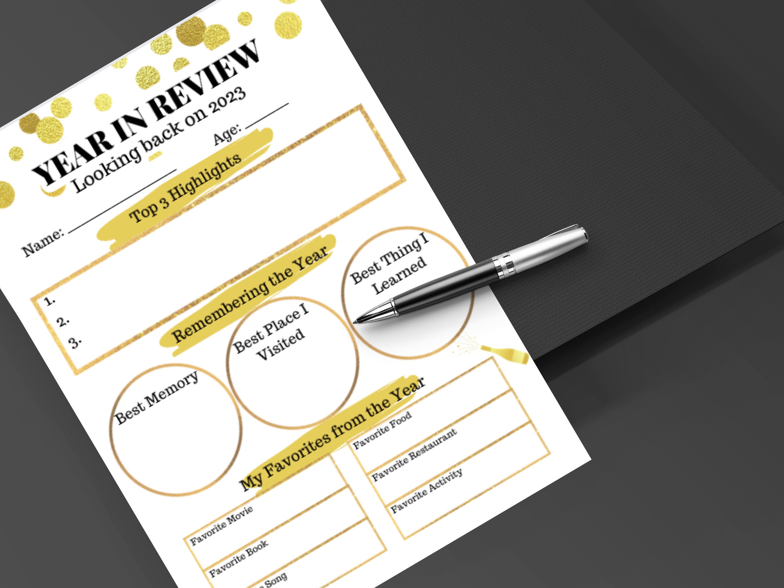 2023 Year in Review Printable Year in Review New Years Activity New ...