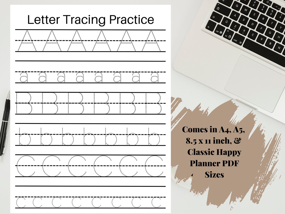 Printable Letter Tracing Bundle Alphabet Letter Tracing ABC Tracing ...