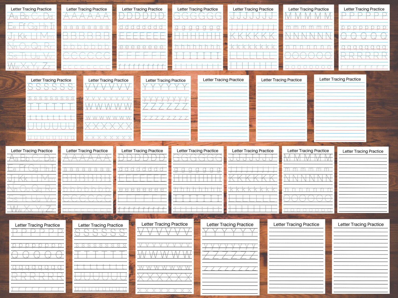 Printable Letter Tracing Bundle Alphabet Letter Tracing ABC Tracing ...