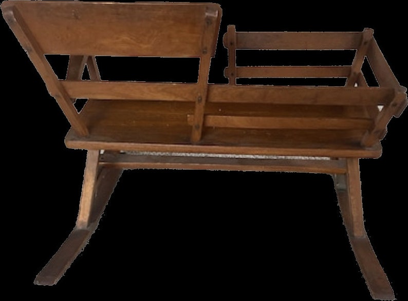 Antique Childs Rocking Chair/mammy Bench With Music Box - Etsy