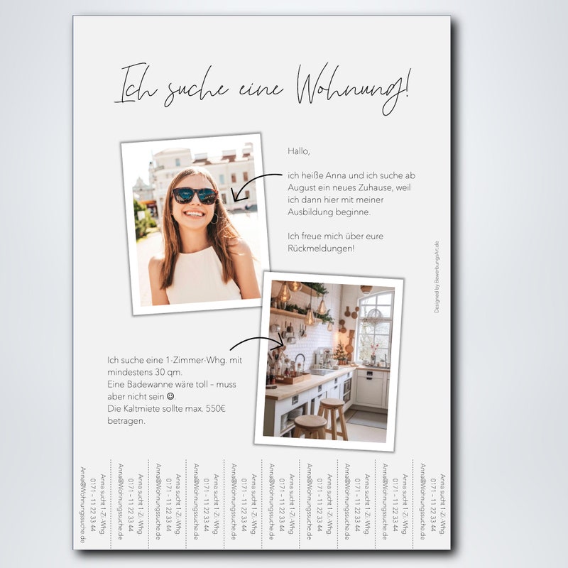 Aushang Fr Wohnungssuche