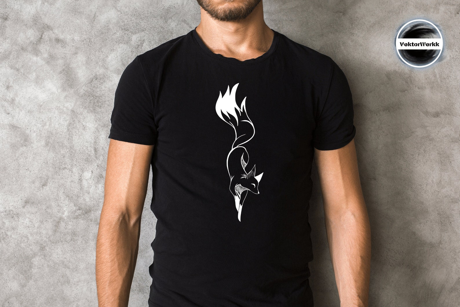 Fox Outline Tattoo Transparent Svg, Png, Eps, Pdf, in Black + White ...