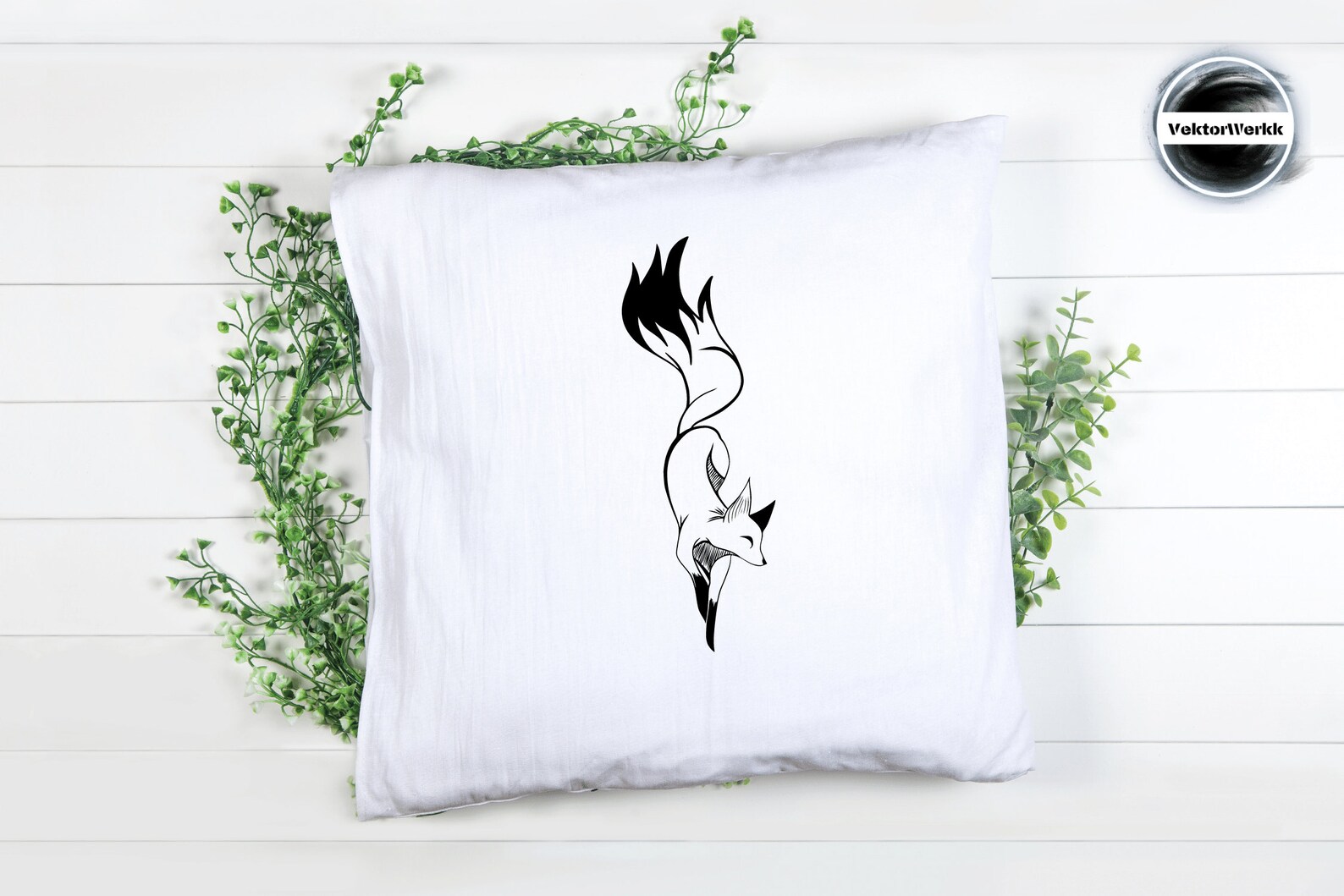 Fox Outline Tattoo Transparent Svg, Png, Eps, Pdf, in Black + White ...