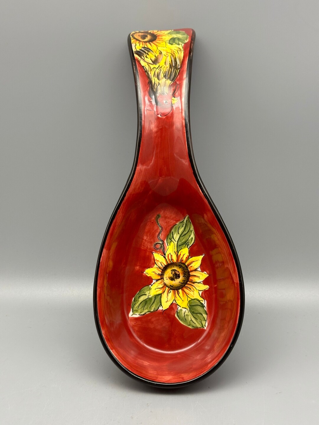 Spoon Rest Red Rooster by Maxcera Discontinued - Etsy