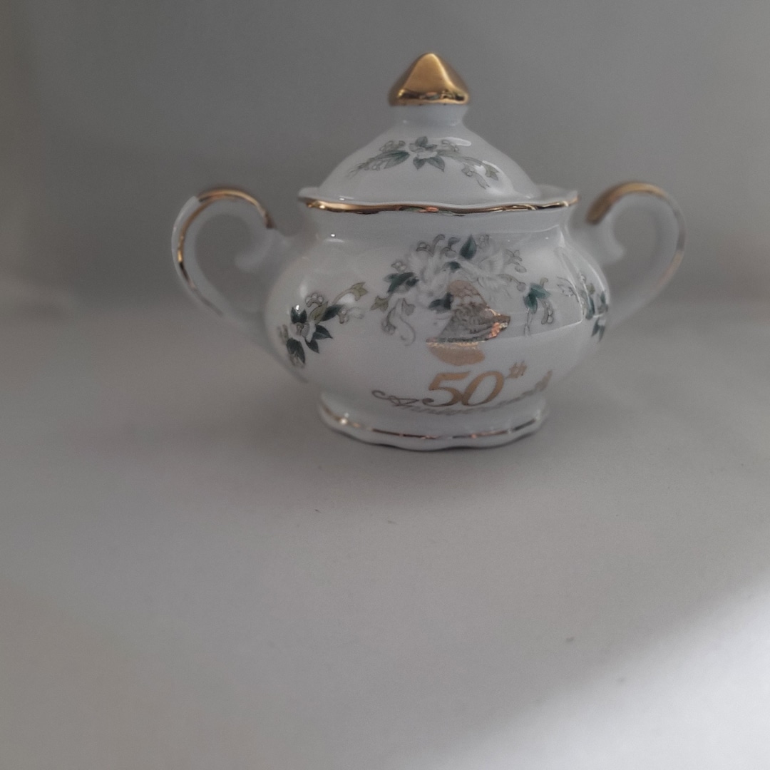 Lefton 50th Anniversary Porcelain Sugar Bowl Japan 1144 - Etsy