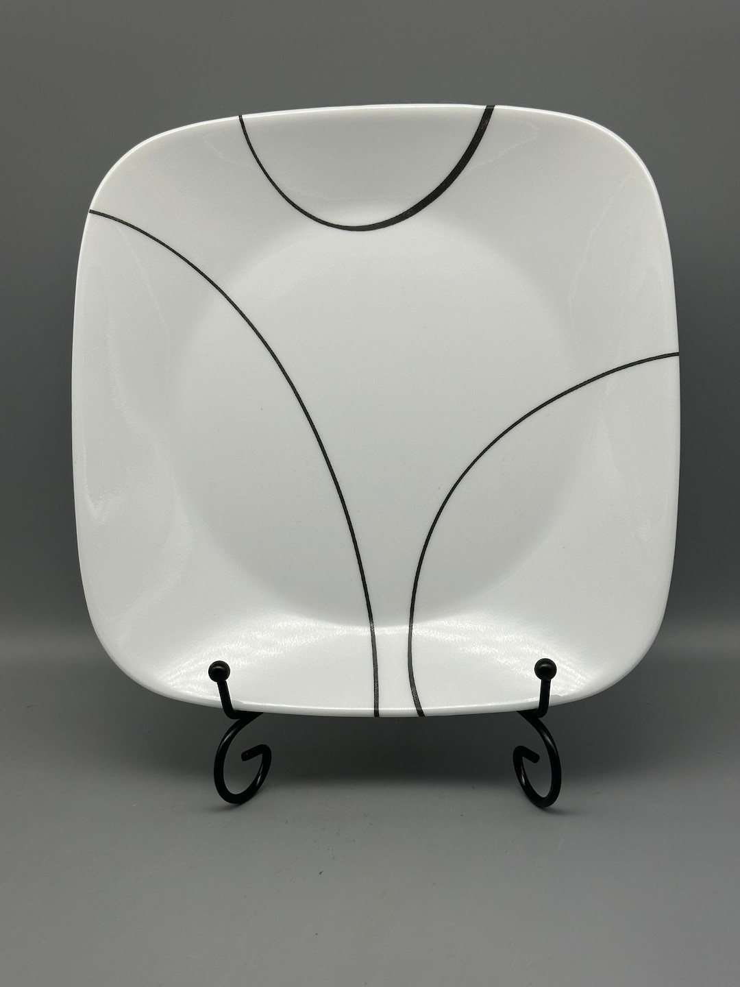 Corelle "simple Lines" 9-inch, Square Salad/luncheon Plate - Etsy