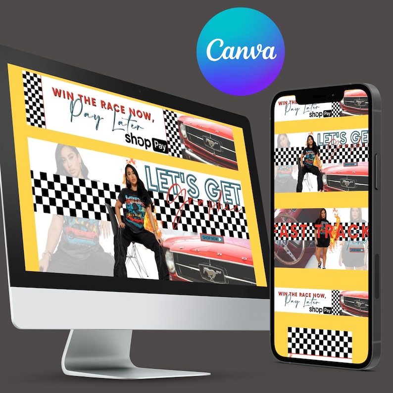 Boutique Website Template Kit: Graphic T-shirt Shop Banners (canva Pro ...