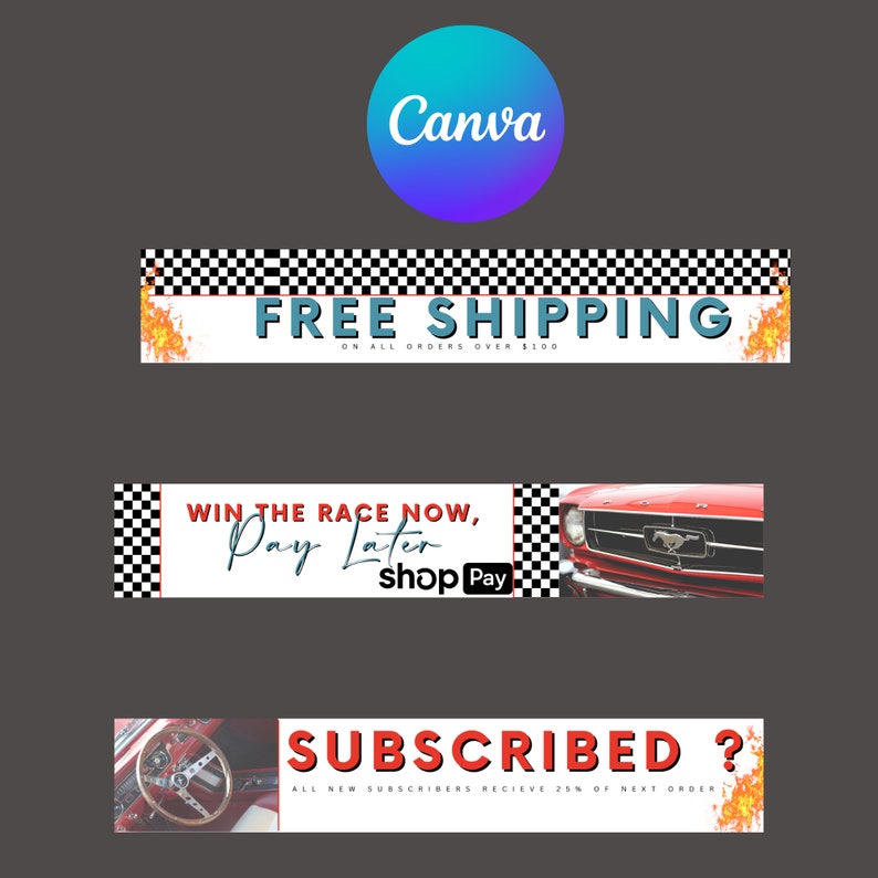 Boutique Website Template Kit: Graphic T-shirt Shop Banners (canva Pro ...
