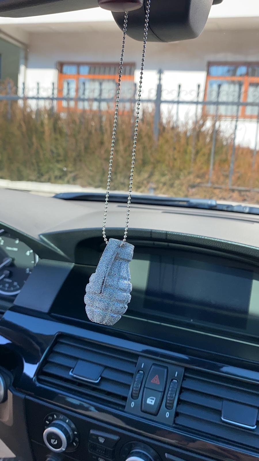 Hand Grenade Complete Sim Coating Rearview Mirror Ornament - Car Mirror ...
